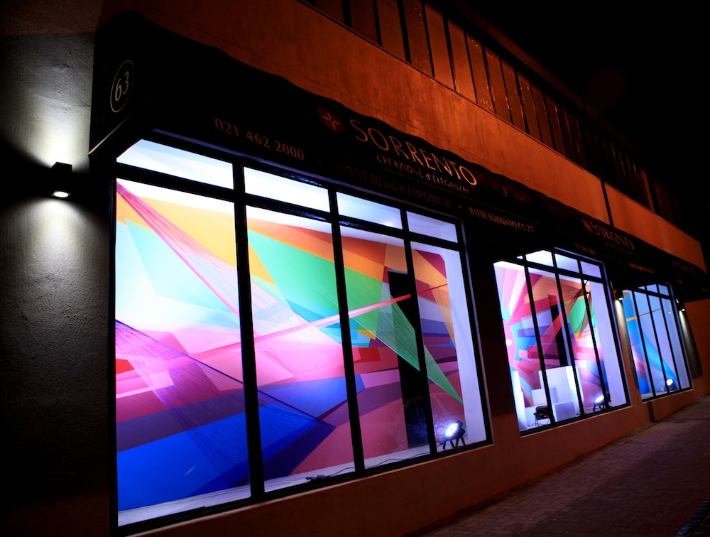 Rainbow window art brightens up Buitenkant Street | Design Indaba