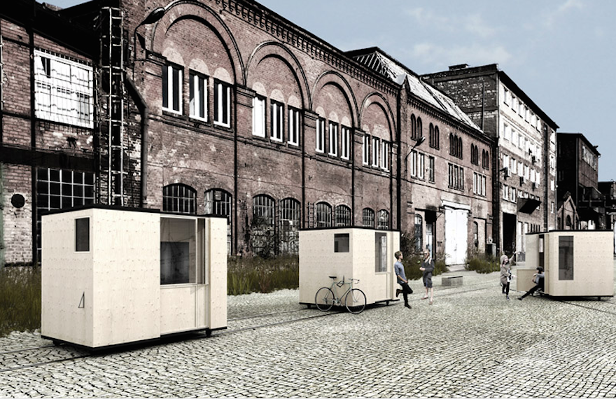 Tiny tram-like houses designed to revive an old shipyard | Design Indaba