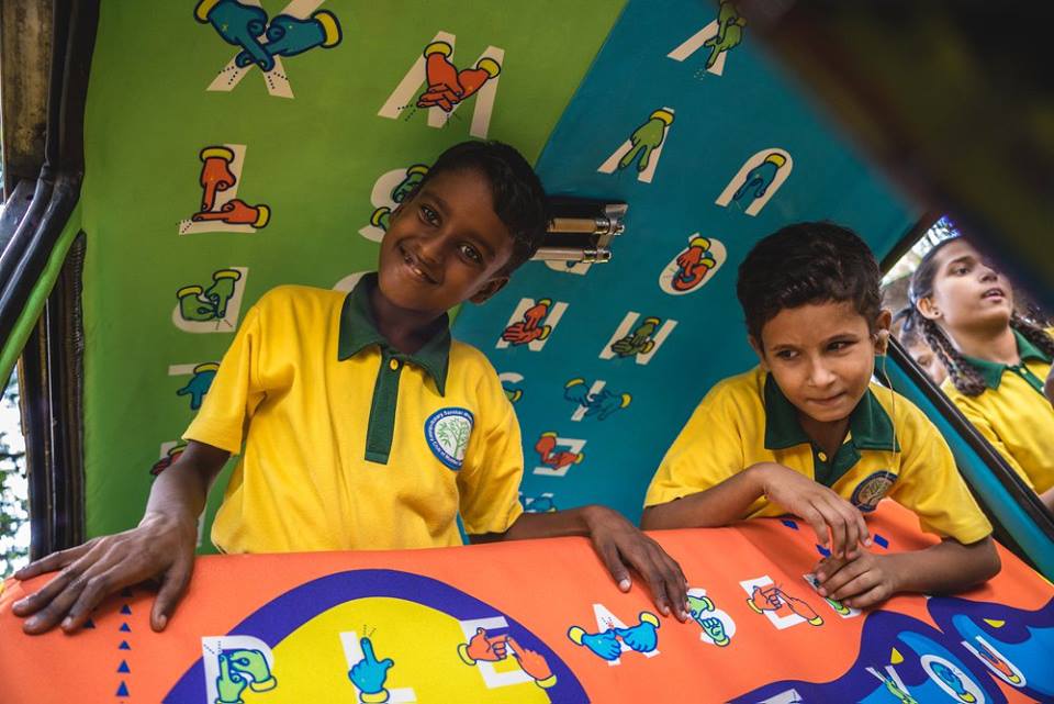 Vibrant designs teach sign language in India’s iconic taxis | Design Indaba