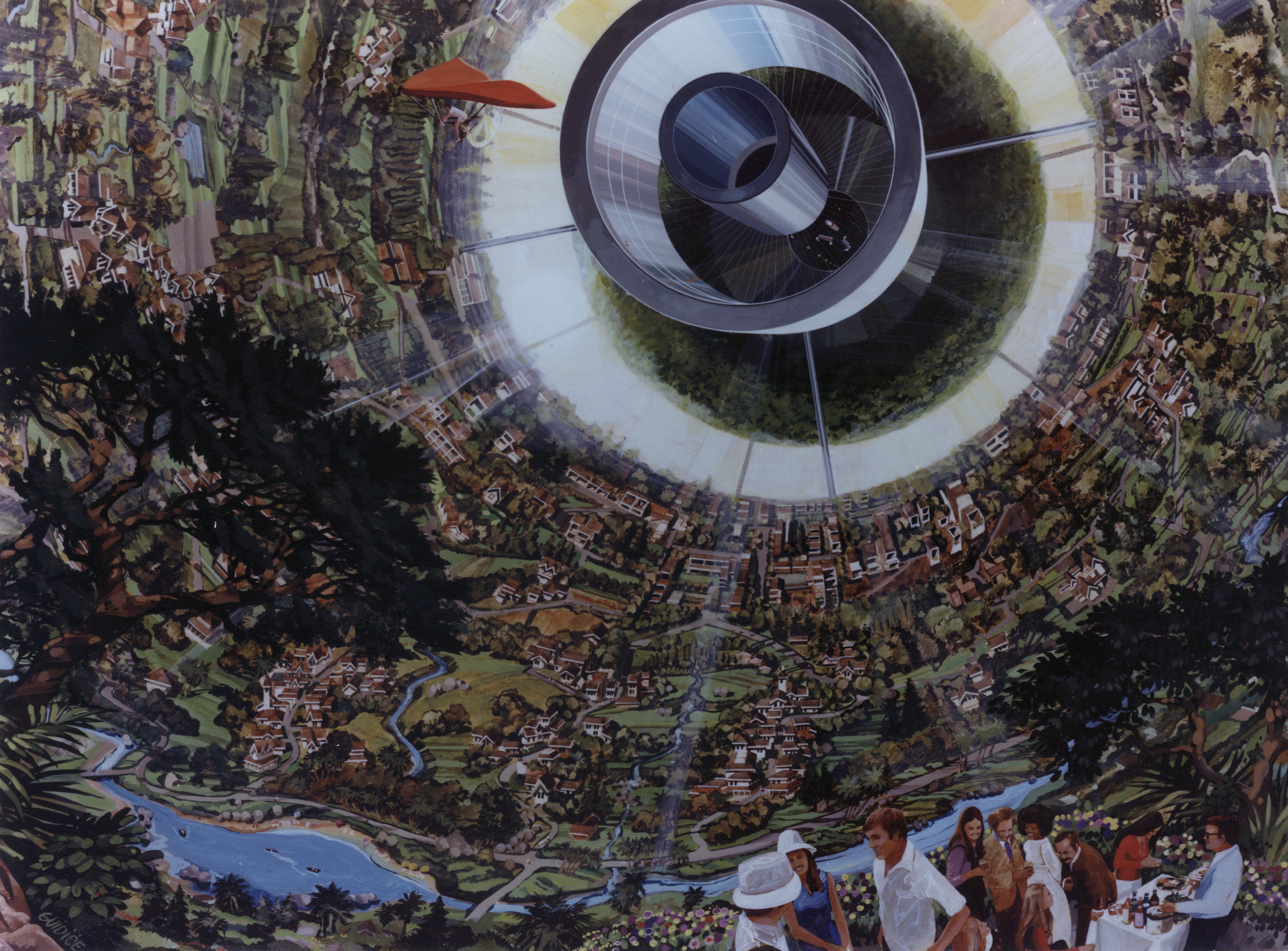 Scientists illustrate the space colonies of the future | Design Indaba