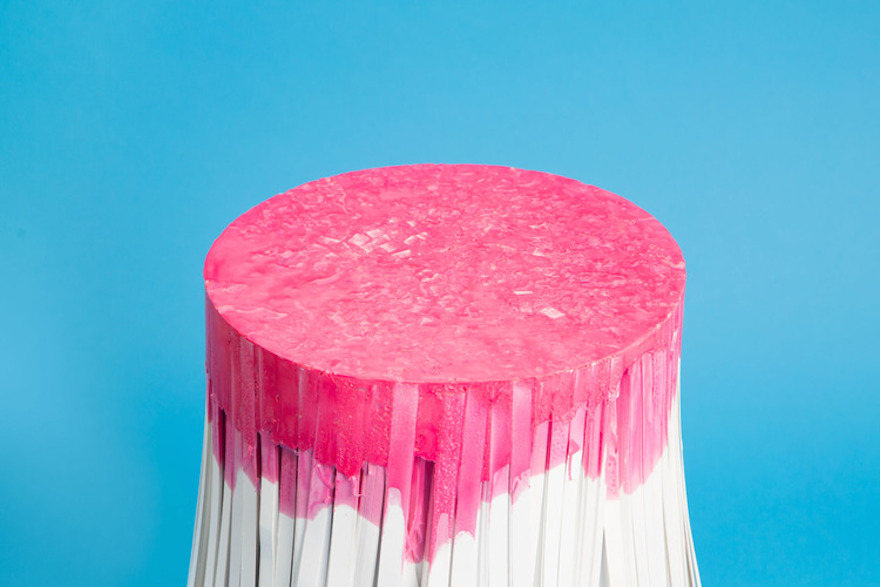 A production-ready stool made out of industrial paper waste and a bit ...