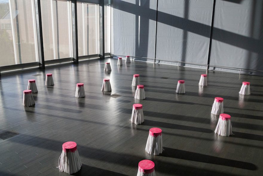 A production-ready stool made out of industrial paper waste and a bit ...