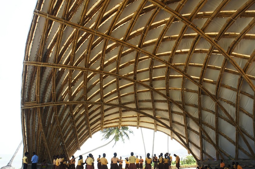 The large bamboo canopy sheltering Ghanaian artists | Design Indaba