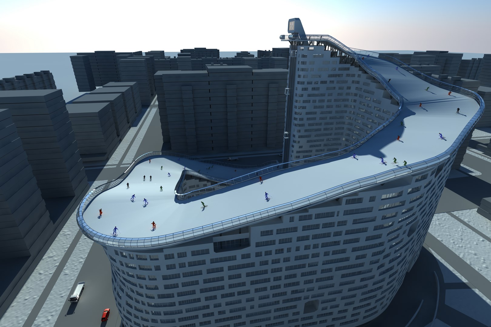 This ski slope might be built on a 21-storey apartment block | Design ...
