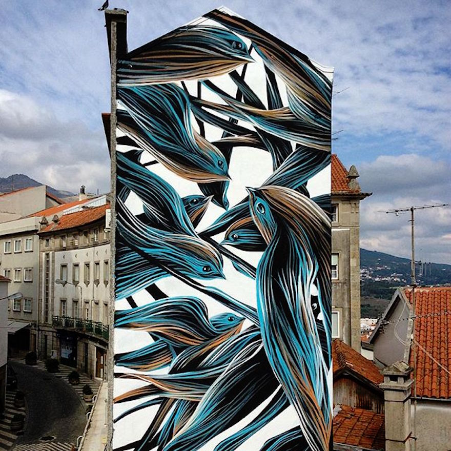 Portuguese artist’s massive murals are an ode to nature | Design Indaba