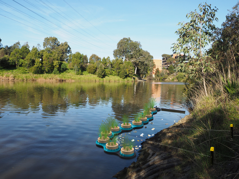 Floating bio-filtration system cleans up river litter | Design Indaba