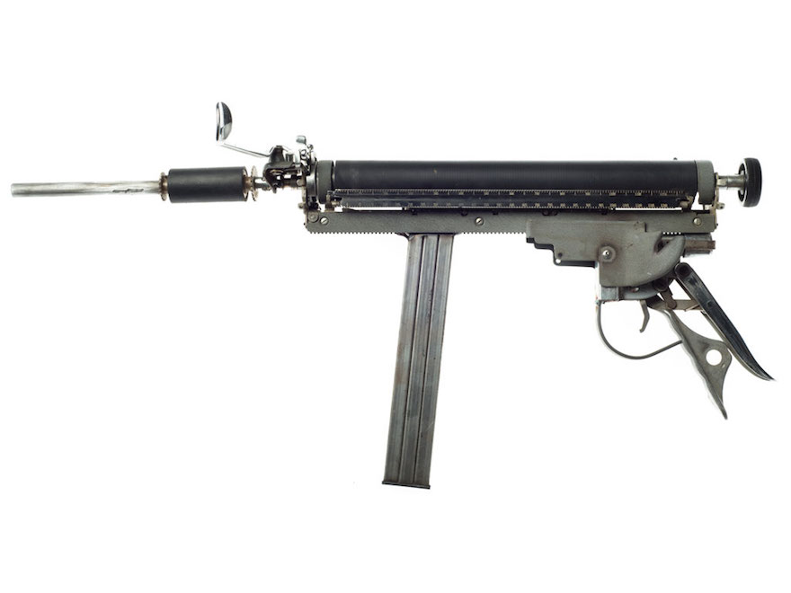 Artist’s mock machine guns are sculpted from old typewriters | Design ...