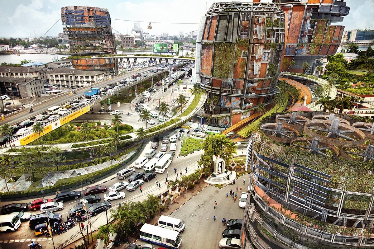 Artist imagines colossal vertical slums in Lagos | Design Indaba
