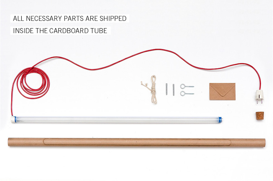 Ceiling lamp made from its own packaging | Design Indaba
