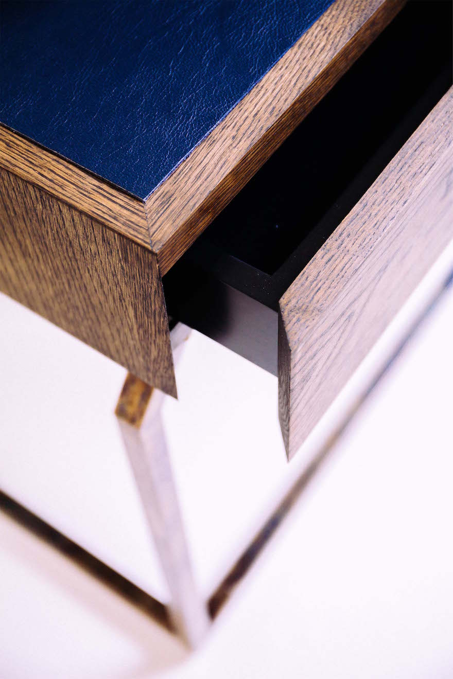 Zulu and Ndebele patterns on solid wood desks | Design Indaba