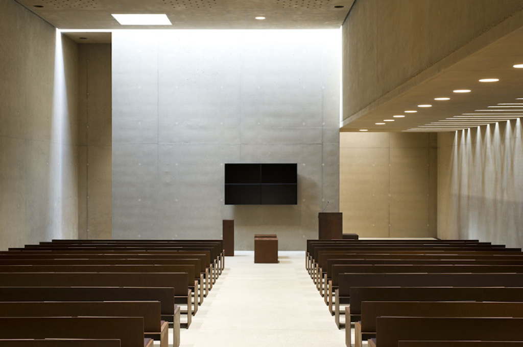 Architects design a crematorium situated in the middle of a lake ...