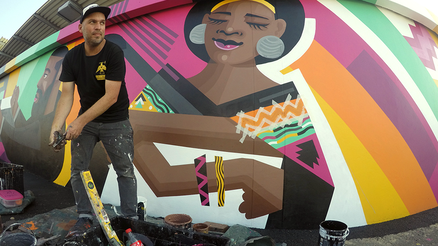 Durban-based artist adds vibrant artwork to a local taxi rank | Design ...