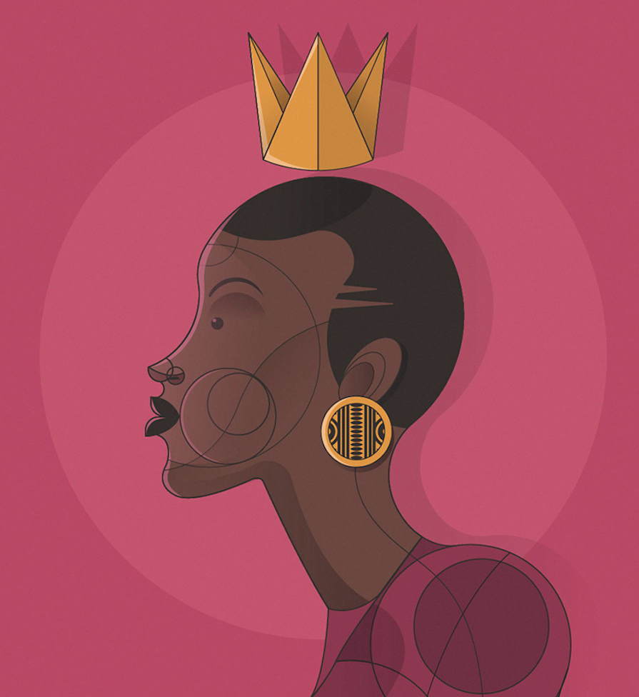 Ndumiso Nyoni uses striking geometric illustrations to celebrate women ...