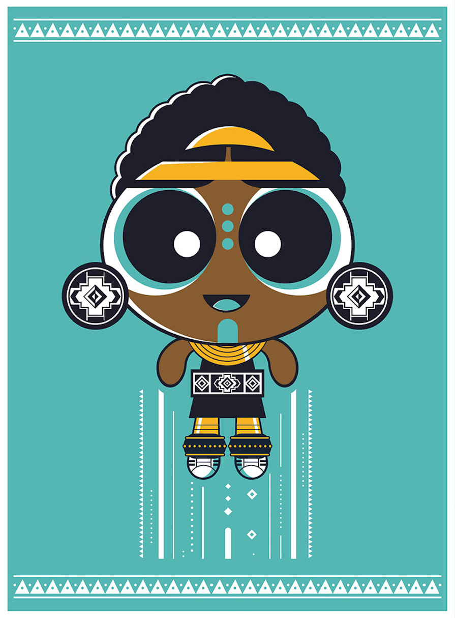 Ndumiso Nyoni uses striking geometric illustrations to celebrate women ...