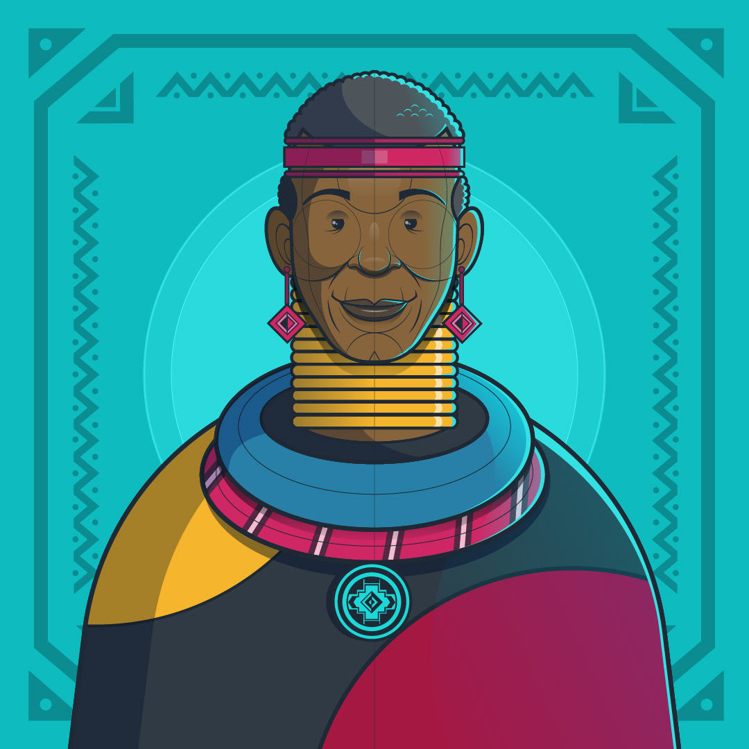 Ndumiso Nyoni uses striking geometric illustrations to celebrate women ...