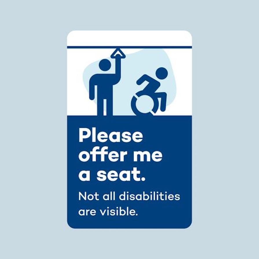 Stickers to identify people with disabilities on public transport ...